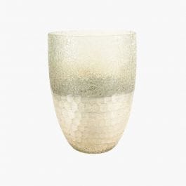Buy Online Nasab Vase Large,SILVER,GLASS | Marina Home Interiors Qatar